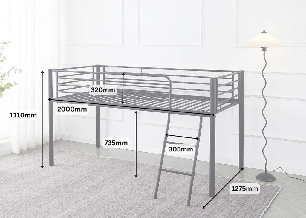Metal Mid Sleeper Bed | Reinforced Beds