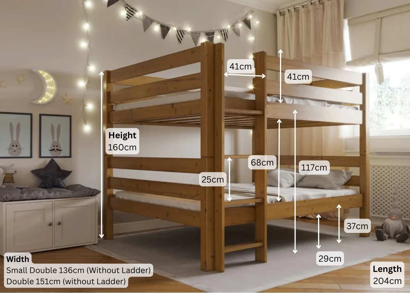 Suffolk Double over Double Bunk | Reinforced Beds